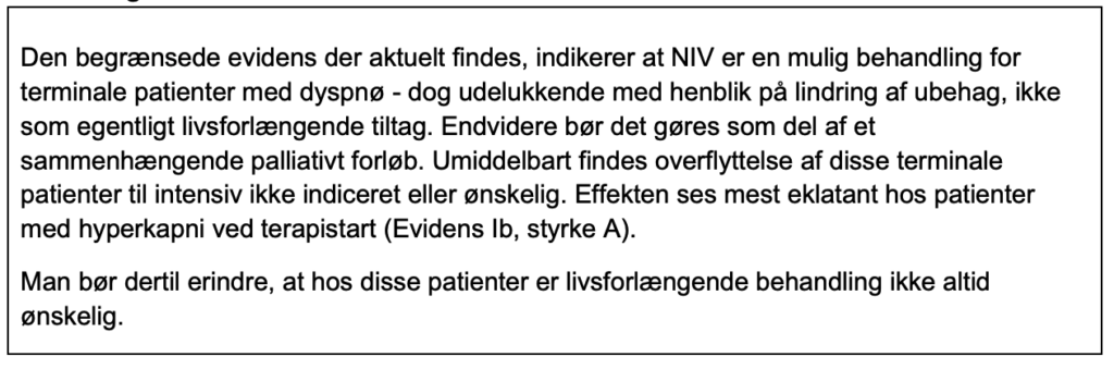 Retningslinjer for behandling med non-invasiv ventilation 2022 - Dasaim