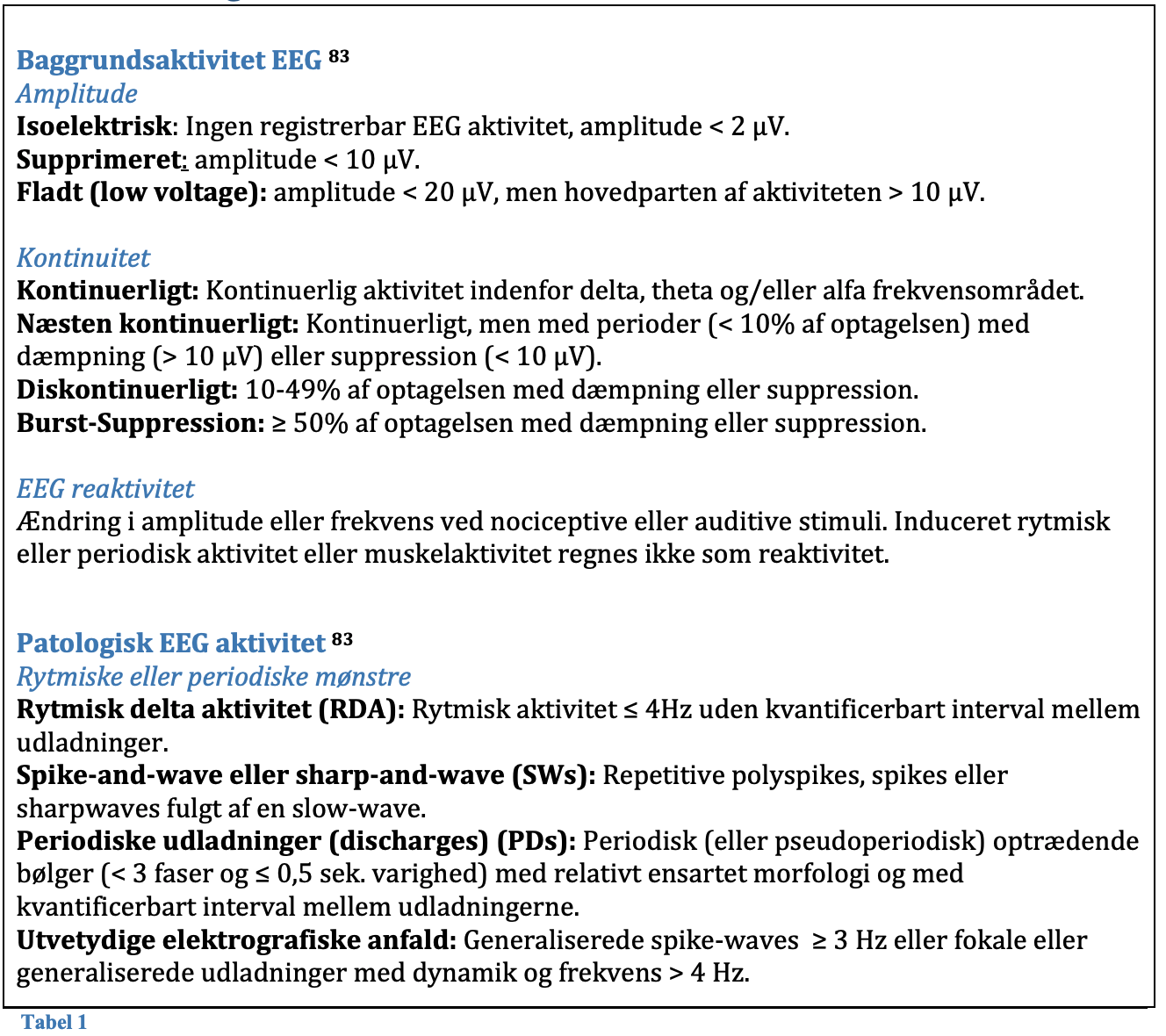 Prognosticering af cerebralt udkomme ved manglende opvågning efter ...